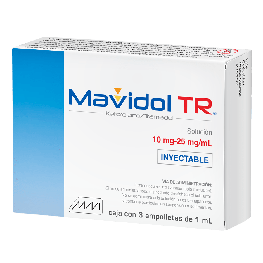 MAVIDOL TR 10MG/25MG/ML SOL INY C/3 AMP & – Family Medic